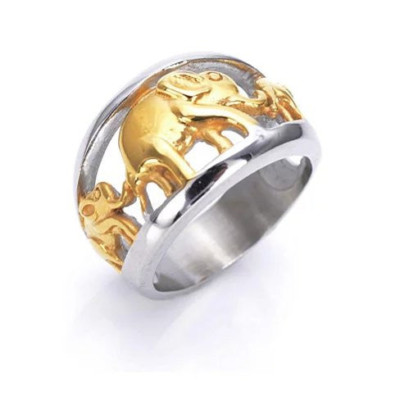 Golden Elephants Ring From TRUNK SHOW Collection | eBay