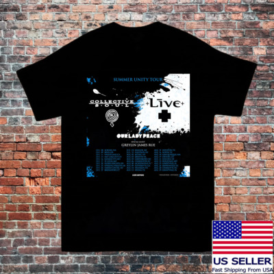 Collective Soul Band Summer Unity Tour Black T Shirt All Size S-5XL | eBay