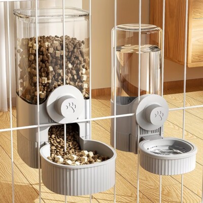 Automatic Pet Bowls Cage Hanging Feeder Pets Water Bottle Food ...