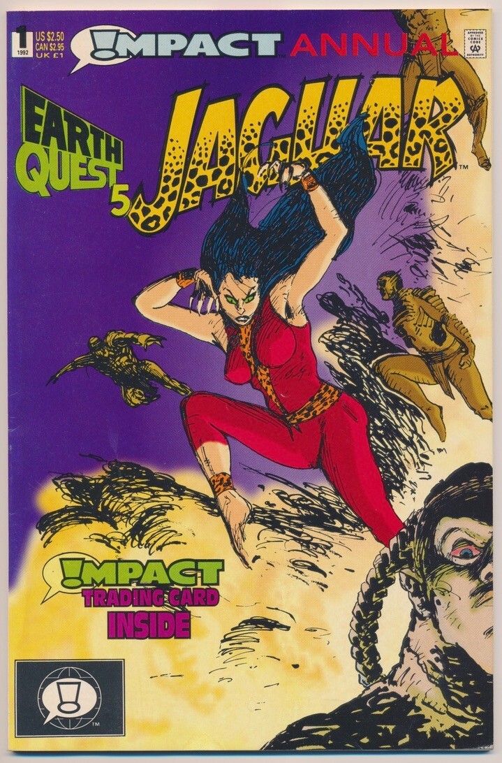The Jaguar #1 Annual Comic Book - Impact Comics! Trading Card Inside ...