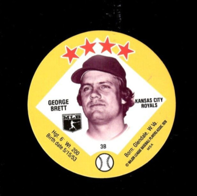 1978 MSA Big T / Tastee Freez Discs GEORGE BRETT Kansas City Royals ...