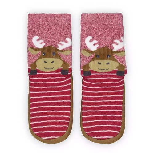 Jumping Beans Reindeer Moose Slipper Socks Slippers Baby Boy 12-24 ...