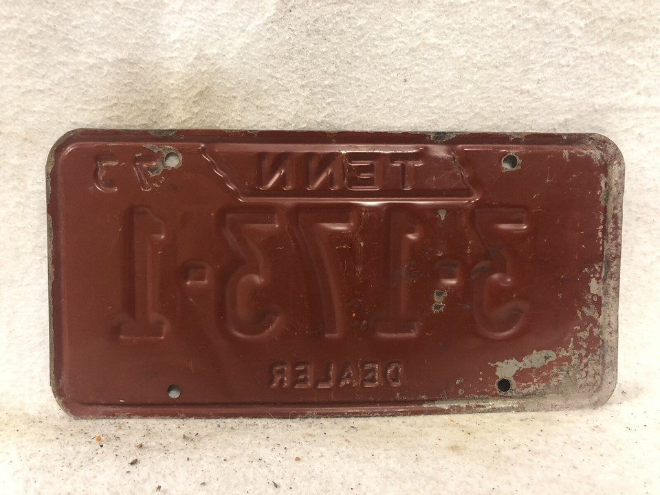 Vintage 1973 Tennessee Dealer License Plate | eBay