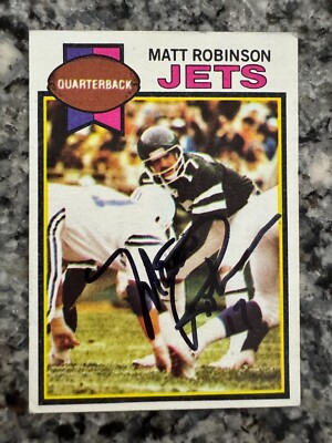 Matt Robinson Signed NEW YORK JETS Card 1979 Topps | eBay