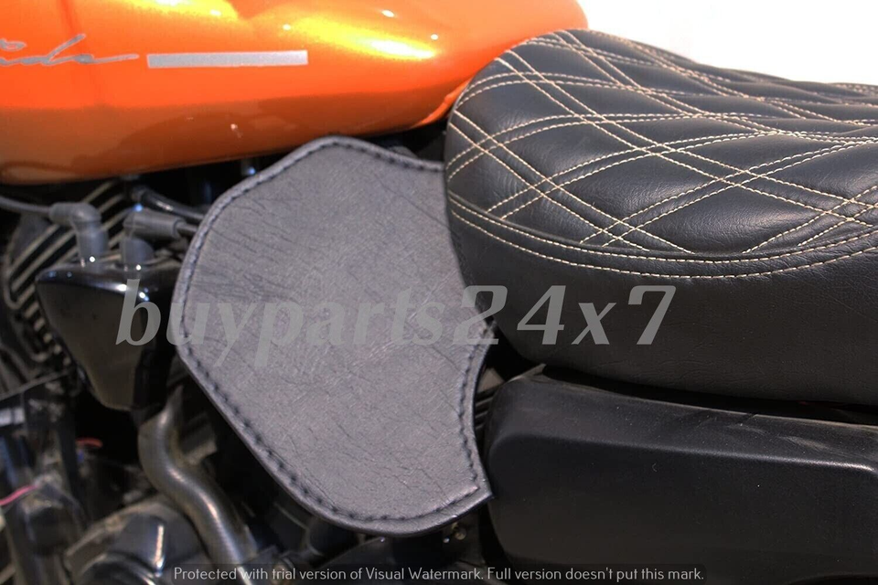 Fit For Harley Davidson Motorcycle Heat Shield Raised Studs Black Pure ...