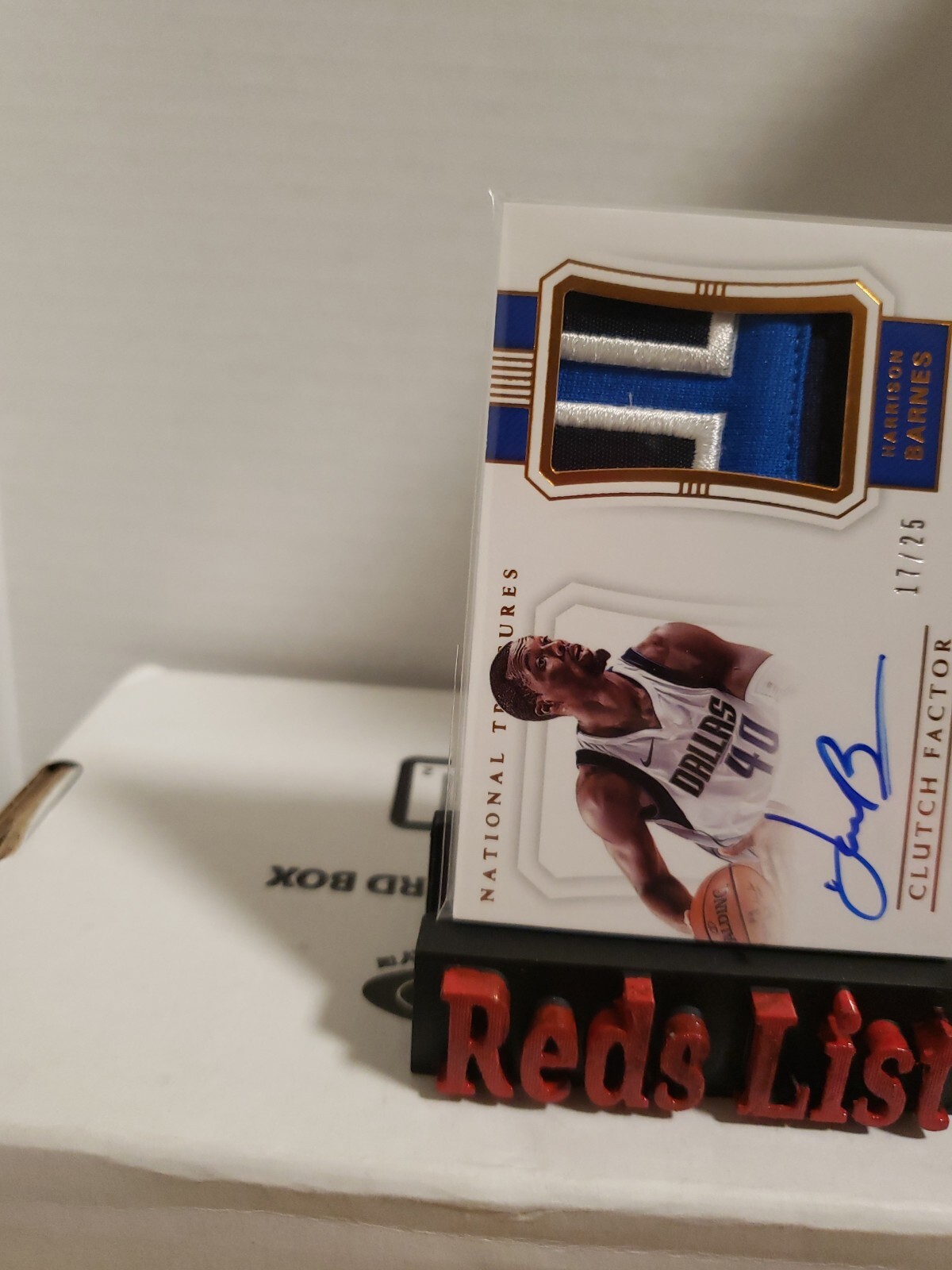 2017-18 National Treasures Clutch Factor Auto-Patch Harrison Barnes 17/ ...