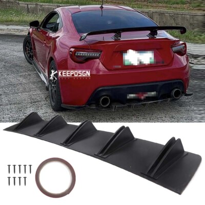 5 Fin Wings Rear Lower Bumper Diffuser Splitter Spoiler Lip For FRS ...