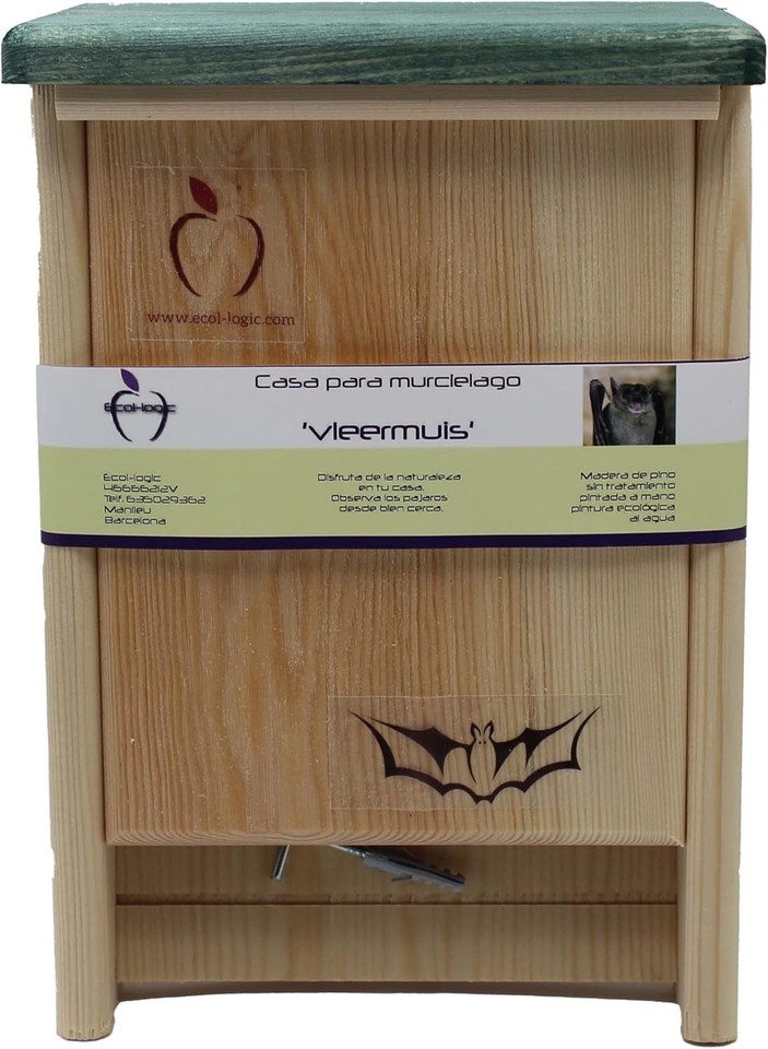 Sustainable Bat House - Traditional Pine Wood Bat Box, Easy Setup ...