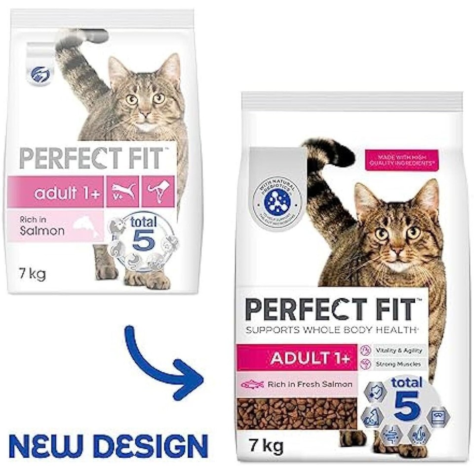 Perfect Fit Adult 1+ Complete Dry Cat Food for Adult Cats Aged 1+ Years ...