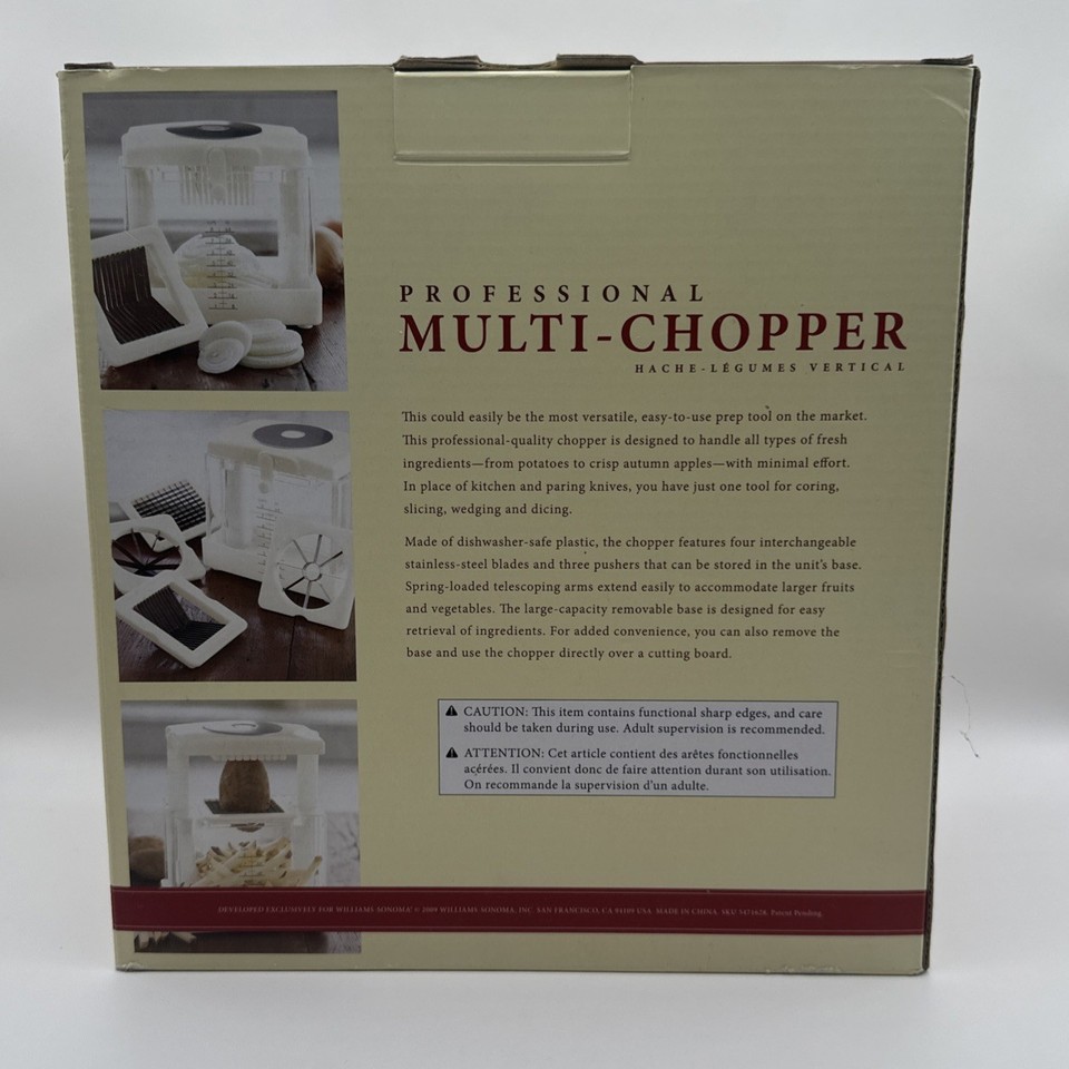 Williams Sonoma Professional Multi Chopper Fruit & Veg Dicer/Slicer ...