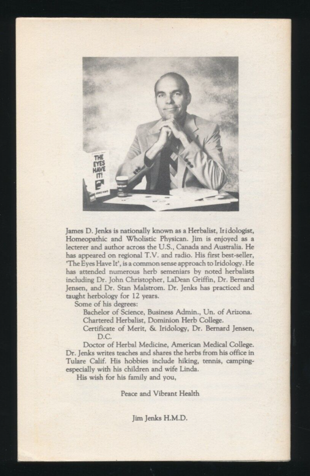 Back To Basics With Herbs By James (Jim) D Jenks Natural Nutrition ...