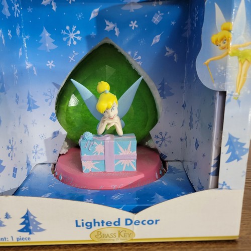Light-Up DISNEY Princess Tinkerbell Collectible Porcelain Village Brass ...