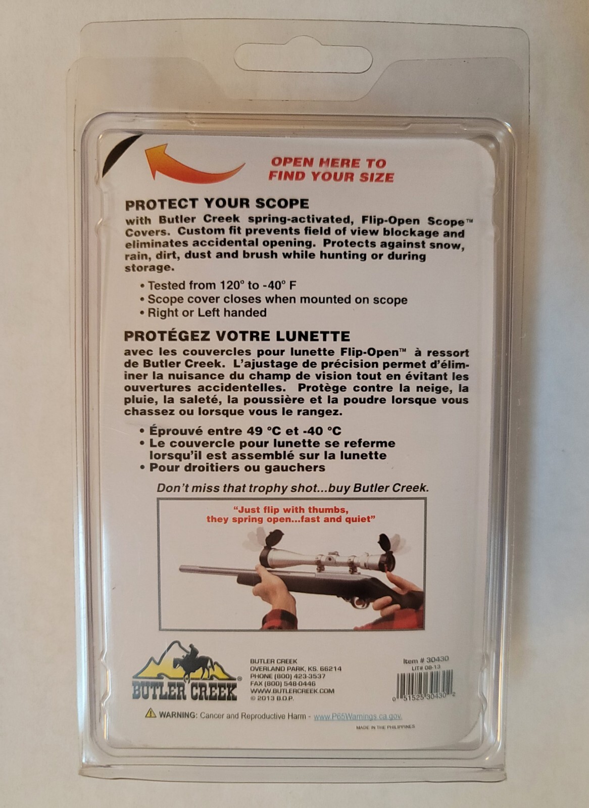 Butler Creek Flip-Open Scope Cover, Size 43 OBJ (2.310nch, 58.7mm) | eBay