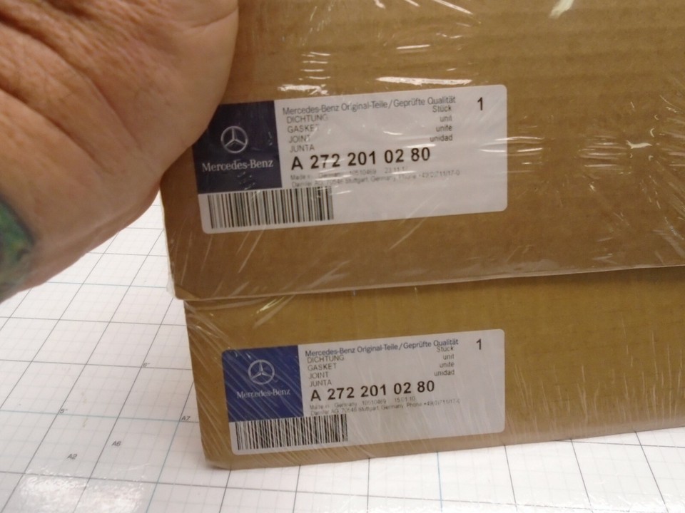 Mercedes Benz 272 201 02 80 Gasket for Water Pump Housing OEM NOS QTY 2 ...