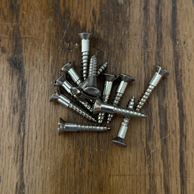 Screws - Oval Head Nickel Plated Wood Screws