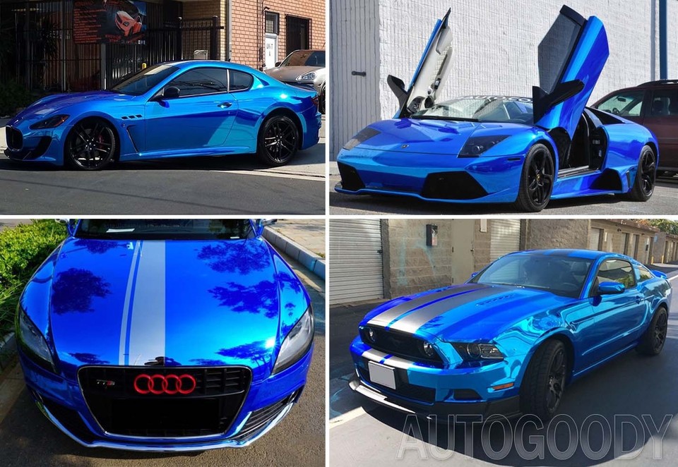 Chrome Mirror Vinyl Film Wrap Sticker Decal Stretchable Reflective ...