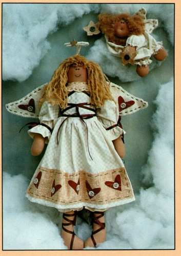 Frequent Flyers Stuffed Doll Pattern Country Primitive Angel Cherub | eBay
