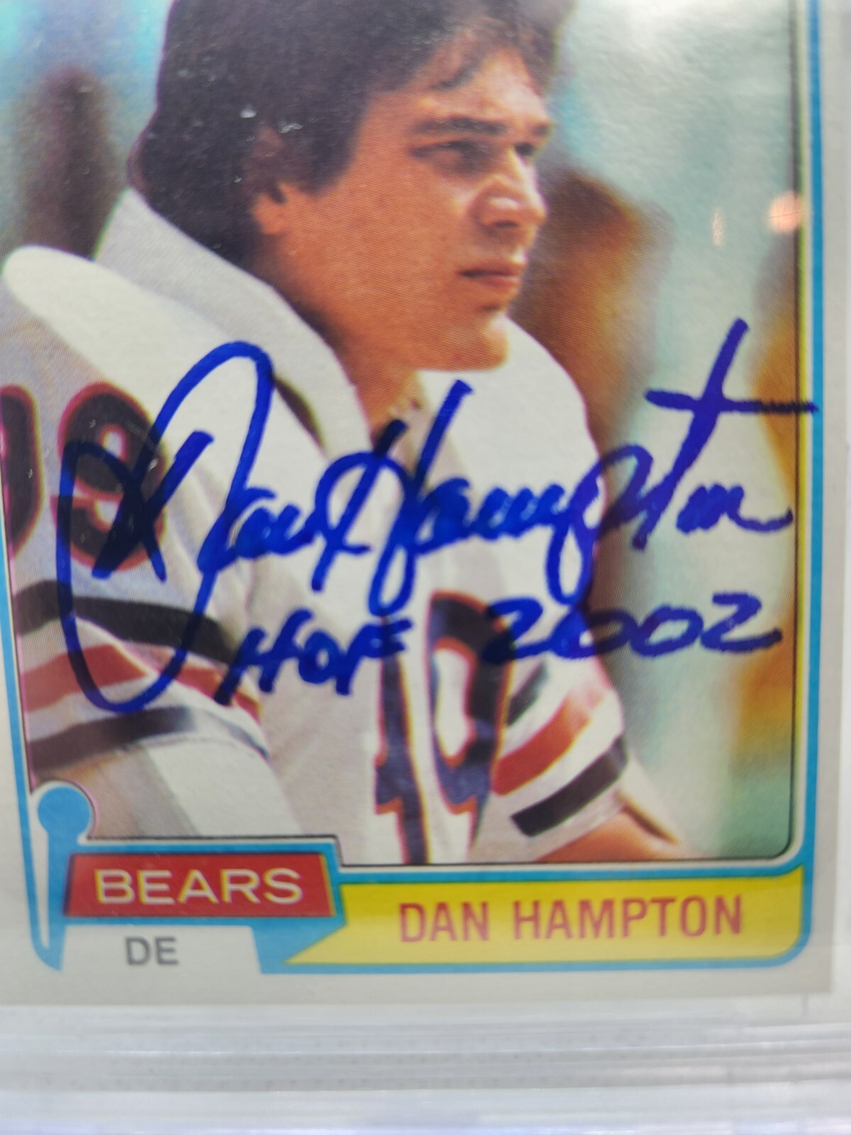 1981 Topps Dan Hampton Chicago Bears BAS 7.5 10 Signed Rookie Card RC ...