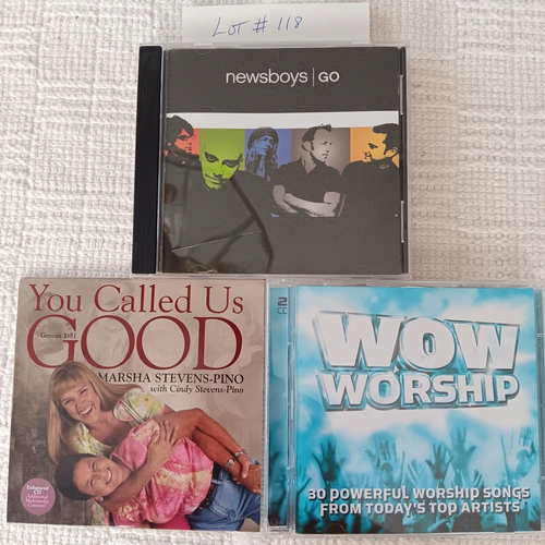 Lot of 3 Christian CDs - Newsboys, WOW Worship, Marsha Stevens Lot ...