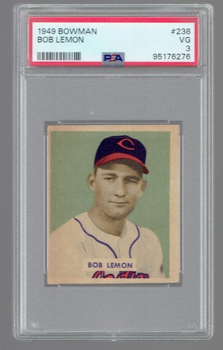 1949 Bowman Bob Lemon #238 High Number Rookie RC Card PSA 3 VG | eBay