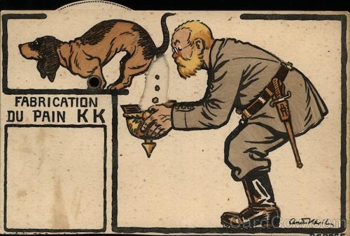 WWI German Soldier Collecting Dachshund Dog Poop Mechanical Vintage ...
