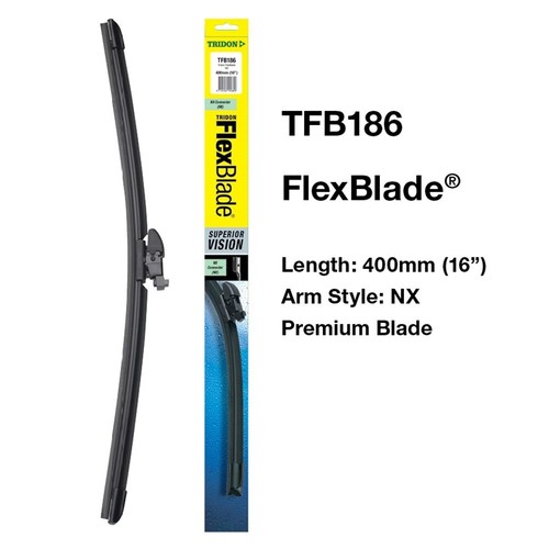 Tridon Flexblade Wiper Blade - 16 Inch - 1 Piece 400mm (16") TFB186 | eBay