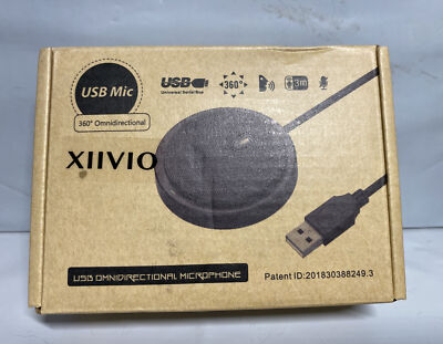 USB Conference Microphone, XIIVIO 360° Omnidirectional Condenser PC Mic ...