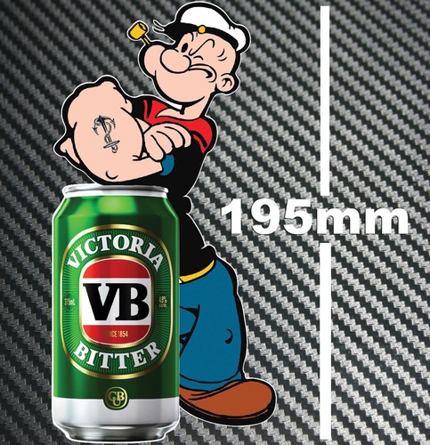 Beer Sticker VB Beer Can FUNNY MAN CAVE BAR Window Hot Rod Boat Camping ...