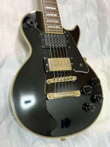 Edwards Mini Guitar With Built-In Amplifier Les Paul Custom Rare Safe ...