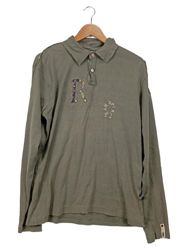 Rusty Neal Herren Langarmshirt Oliv XXL Casual Logo Stickerei | eBay.de