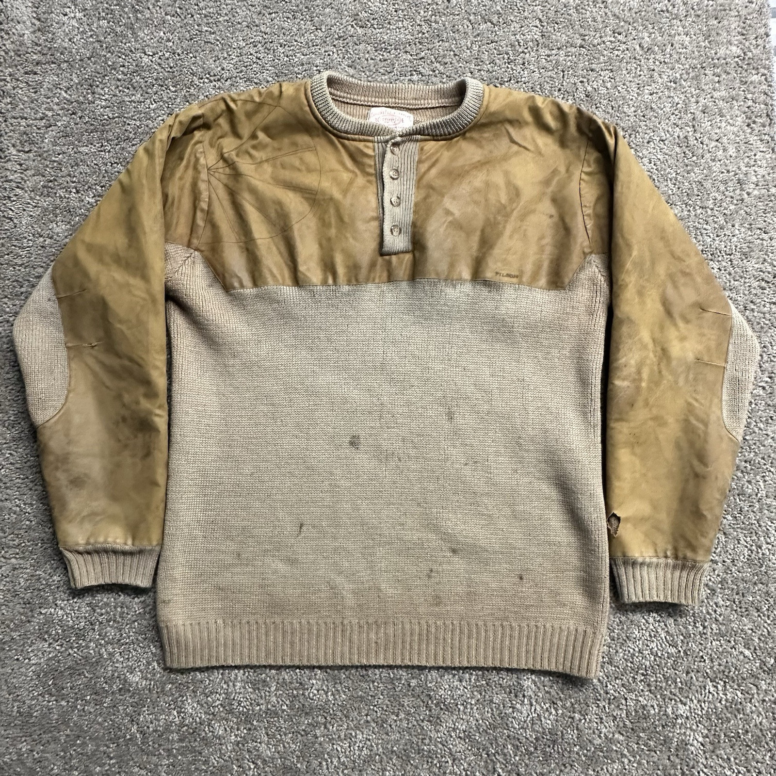 Filson Henley Guide Sweater Shooting Wool 711 Button … - Gem