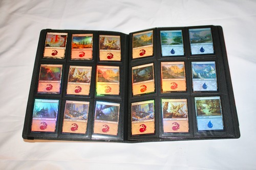 Magic The Gathering Collection Binder Lot of 147 All Foil lands | eBay