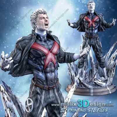 Iceman -X-Men - 3D Printed Kit by Sanix 3D - Resin Grey, Fan Art | eBay UK