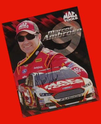 2013 Nascar Signed Marcos Ambrose #9 Cup Series Handout Hero Card | eBay