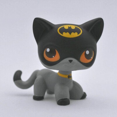 Littlest Pet Shop BATMAN OOAK LPS Cat SUPER HERO Hand Painted Figure ...