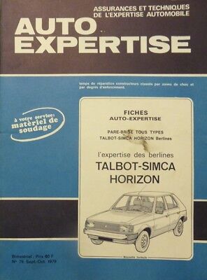 SIMCA TALBOT SIMCA HORIZON Revue TECHNIQUE CARROSSERIE AUTO EXPERTISE n ...
