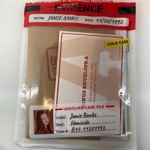 UNSOLVED CASE FILES - Cold Case Murder Mystery Game - JAMIE BANKS - used once 850013848003| eBay
