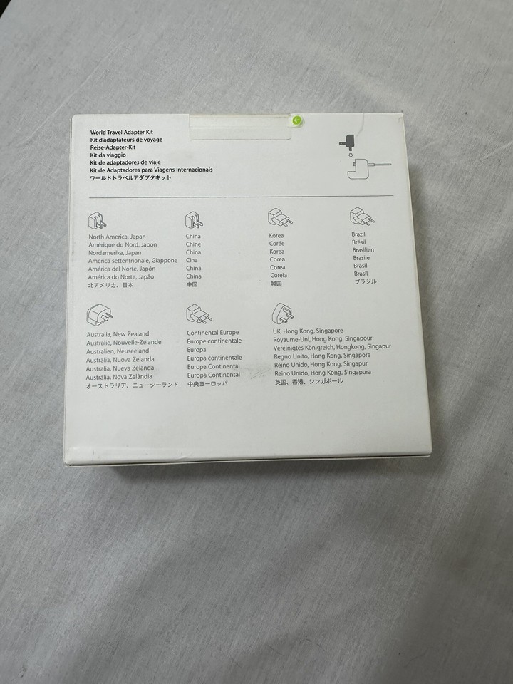 Apple World Travel Adapter Kit White MD837AM/A - New Open Box - Unused ...