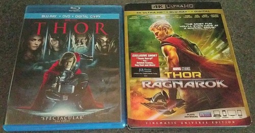 Thor (Blu-ray/DVD), Thor: Ragnarok (4K Ultra HD/Blu-ray) w/Slipcover ...