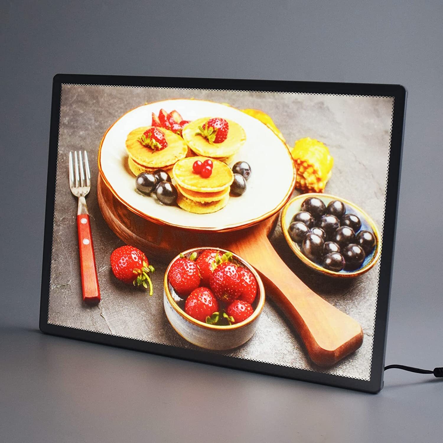 Ultra-thin LED Light Box Restaurant Cafe Poster Illuminate Frame Menu ...