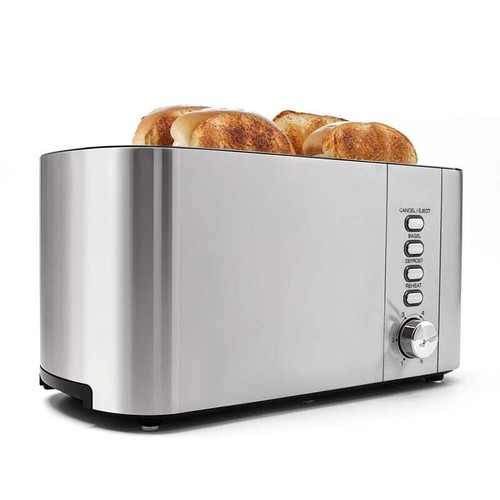 Long Slot 4 Slice Toaster, Extra Large Slots for Bagels 717056137016| eBay