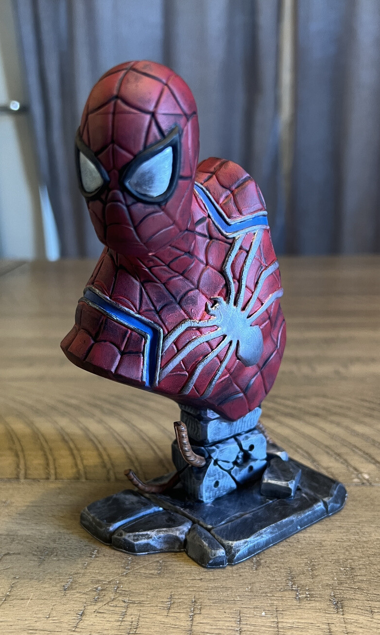 Spiderman Bust 3D Printed Custom Painted Designed By Eastman 3D | eBay