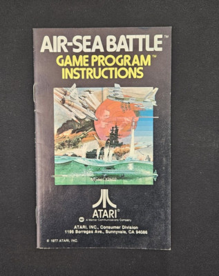 Air-Sea Battle CX2602 Atari 2600 Game Program Instruction Manual Booklet (1977) | eBay