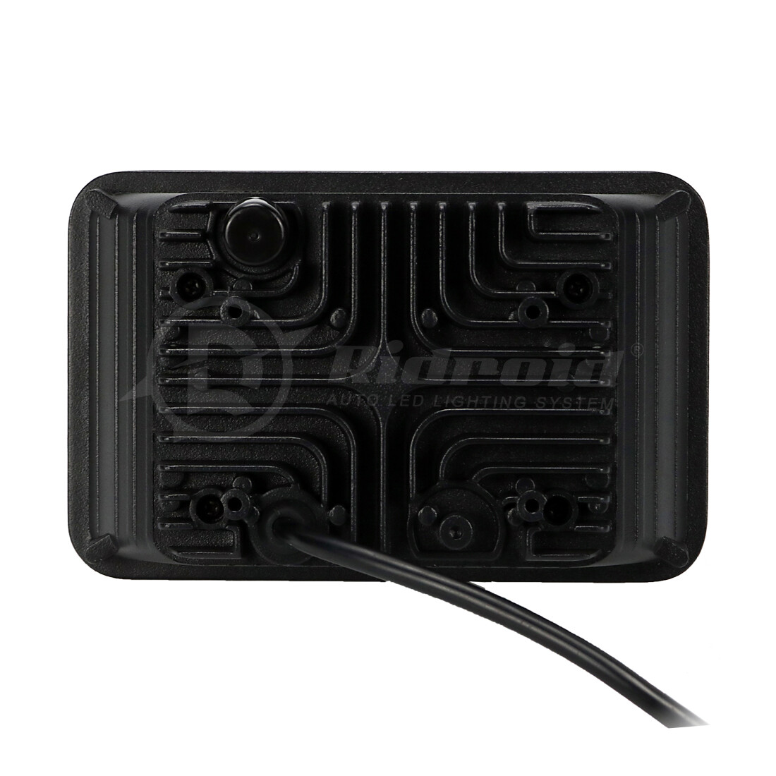 Black LED 4x6 Rectangular Projector Halo LED Headlights High Low Beam ...