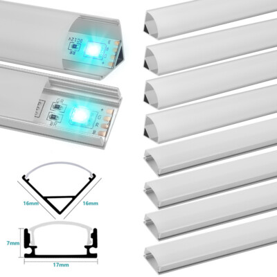 10x 1m LED Aluminium Profil Leiste Trockenbau LED Stripes Alu Schiene V ...