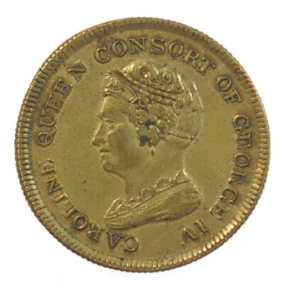 Great Britain QUEEN CAROLINE MEMORIAL brass 25mm BHM 1156 | eBay