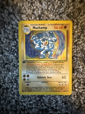 Machamp 8/102 1st Edition Base Set Holo Rare Pokemon TCG 1999 | eBay