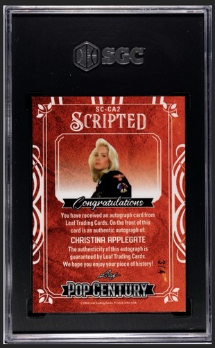 2024 Leaf Pop Century Red Scripted / 4 Christina Applegate Anchorman ...