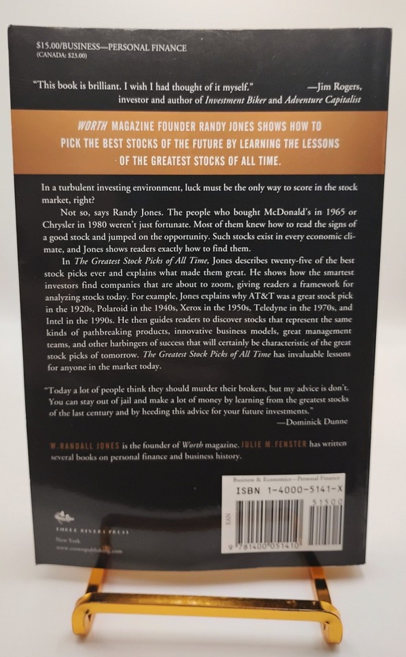 The Greatest Stock Picks Of All Time W. Randall Jones 9781400051410| eBay