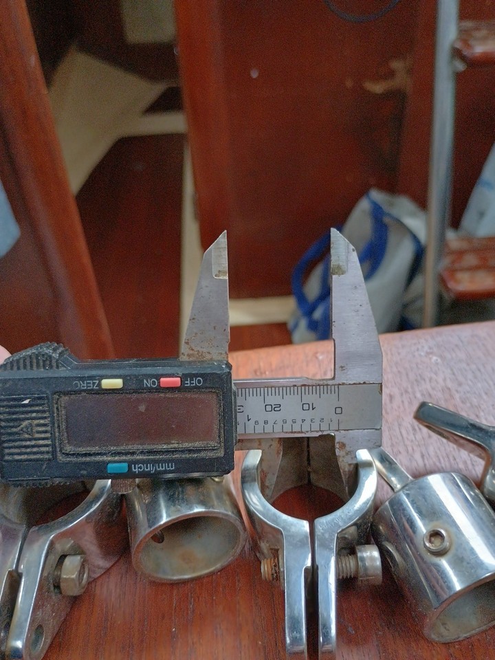 Bimini adjustable open top slide clamp boat canopy cover frame 27-30mm ...